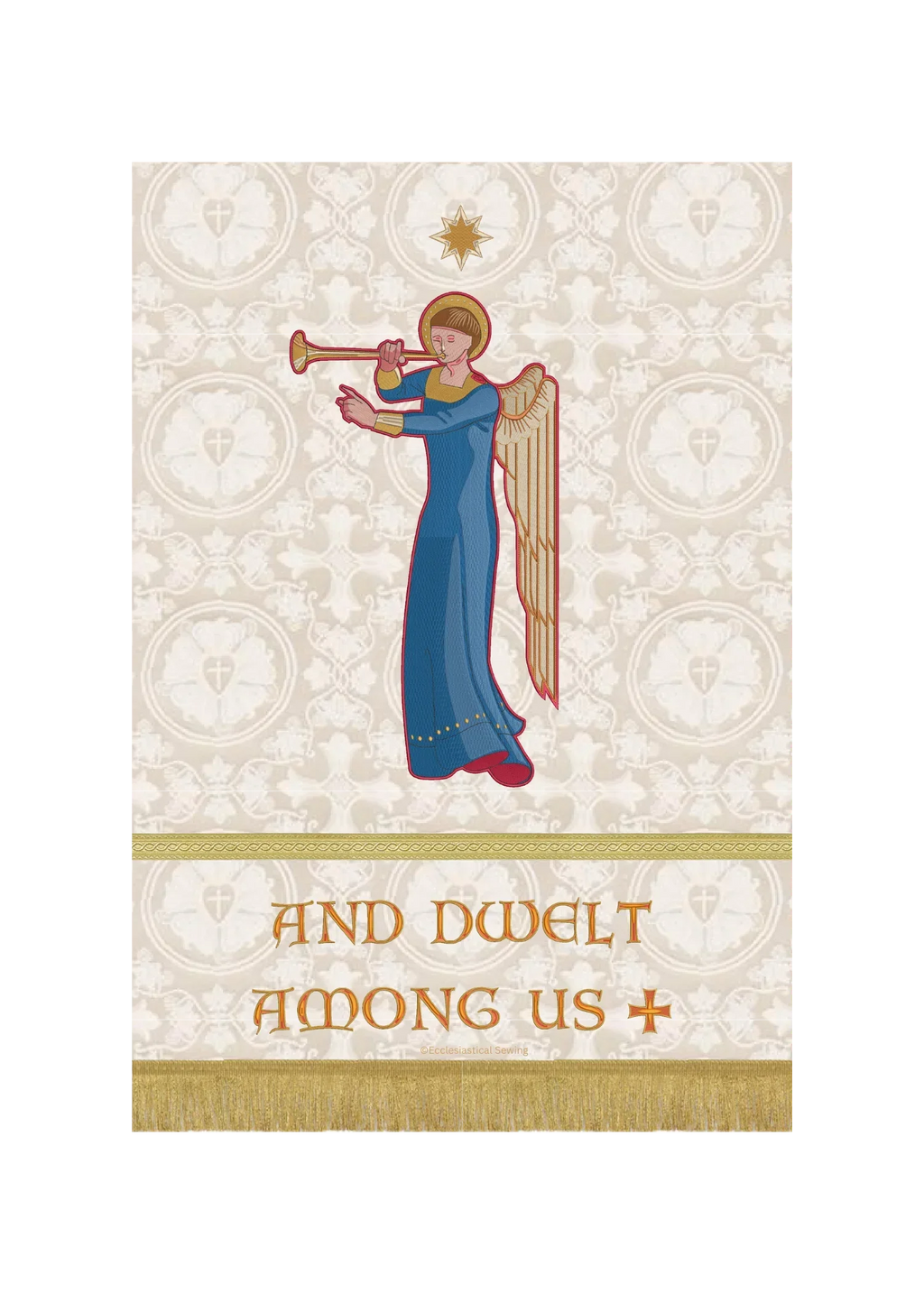 And Dwelt Among Us Banner Christmas Banner | White Church Banners ...