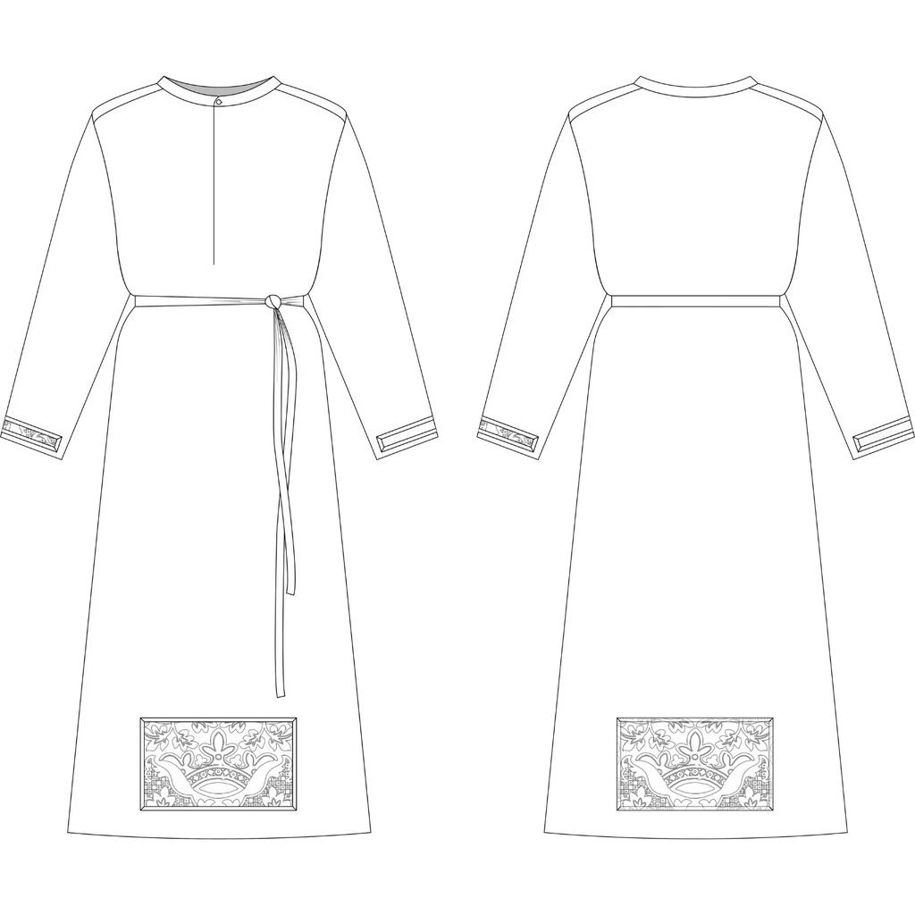 Traditional Linen Alb without Gathers | Church Vestment Sewing Pattern ...