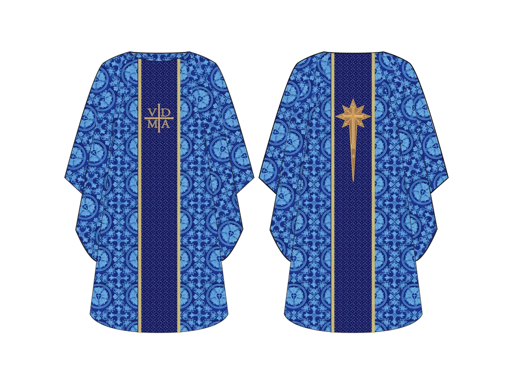 Advent Star Chasuble | Violet or Blue Priest Chasuble – Ecclesiastical ...
