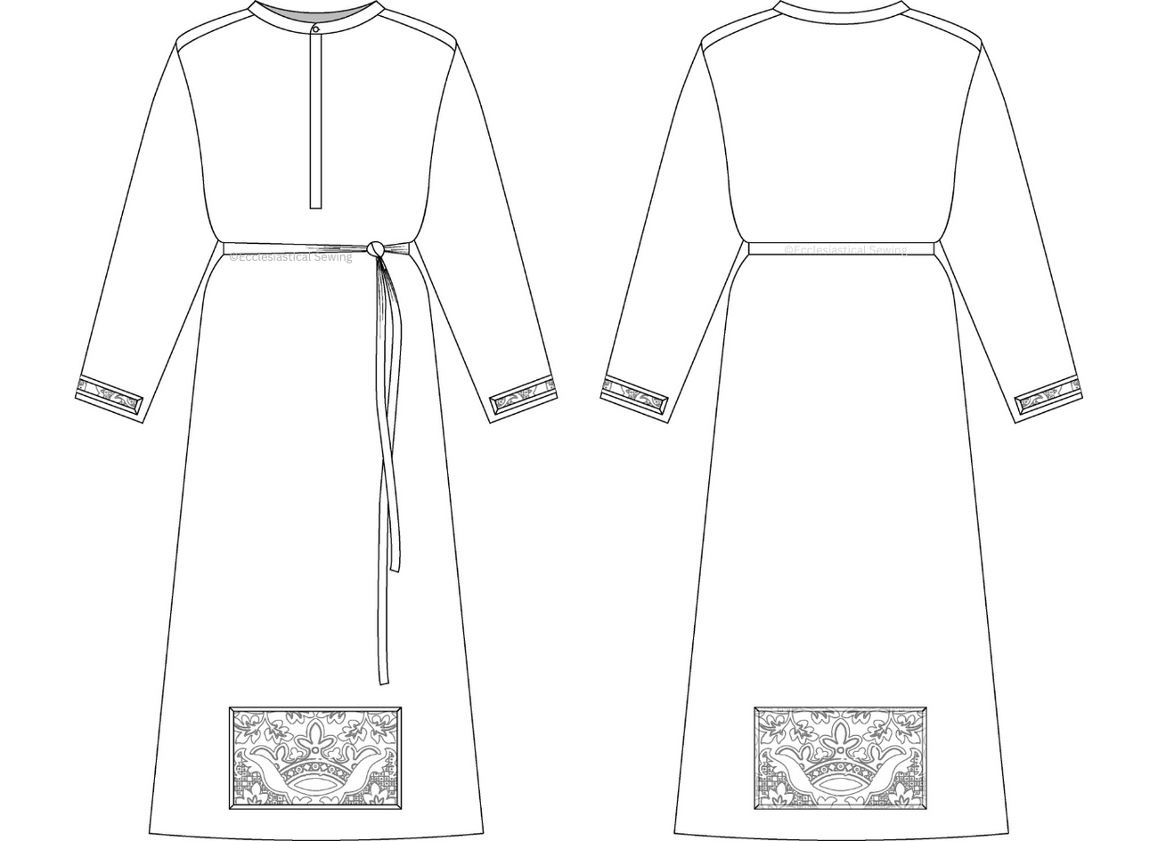 Alb, Cassock, Monastic and Nun Habit Sewing Patterns – Ecclesiastical ...