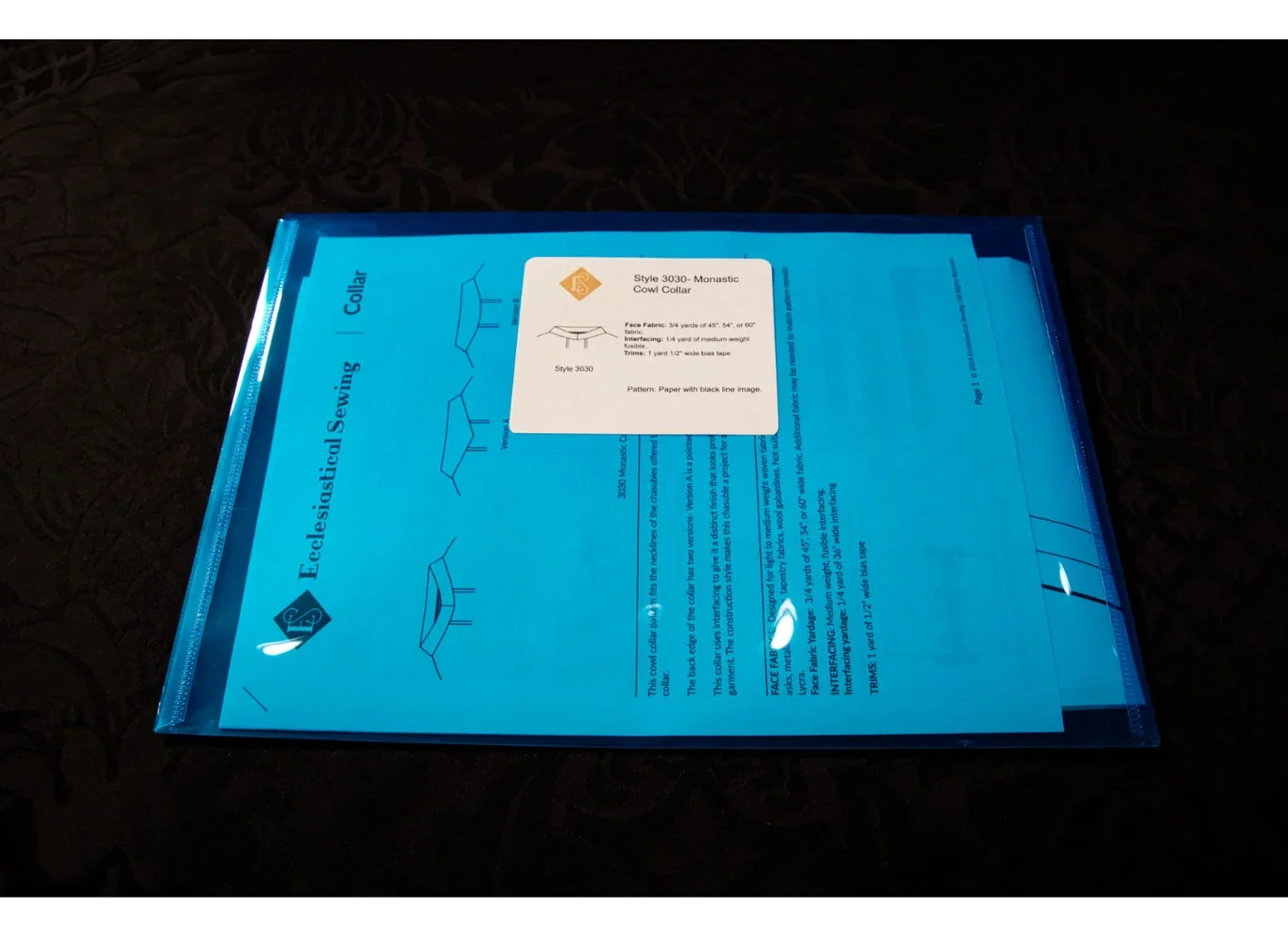 chasuble collar pattern