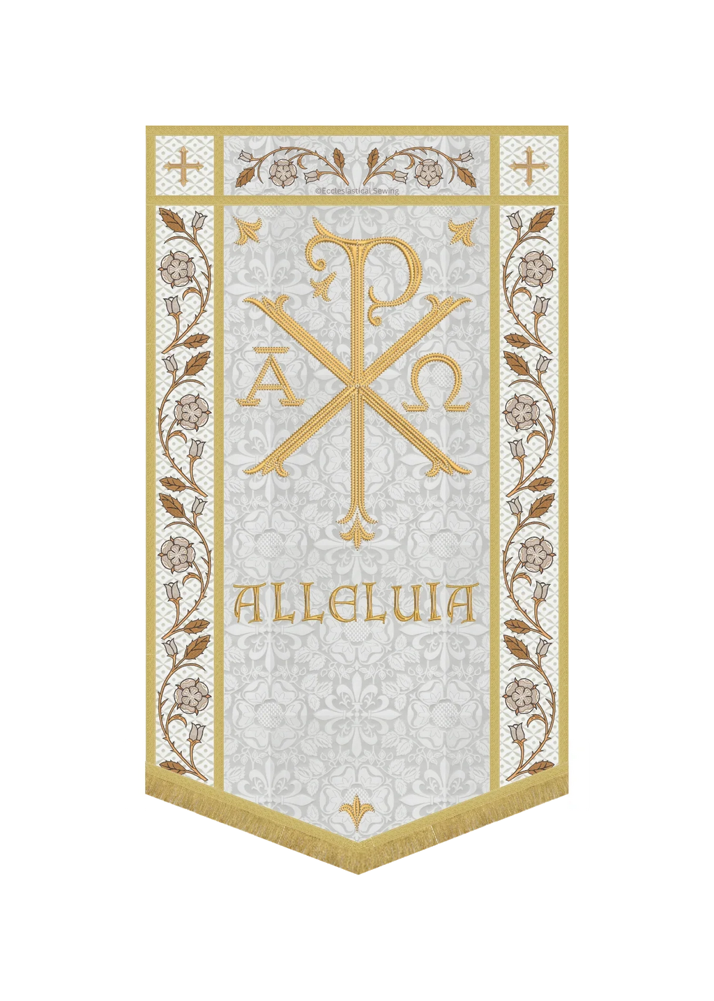 White Chi Rho Processional Banner | White Processional Banner ...