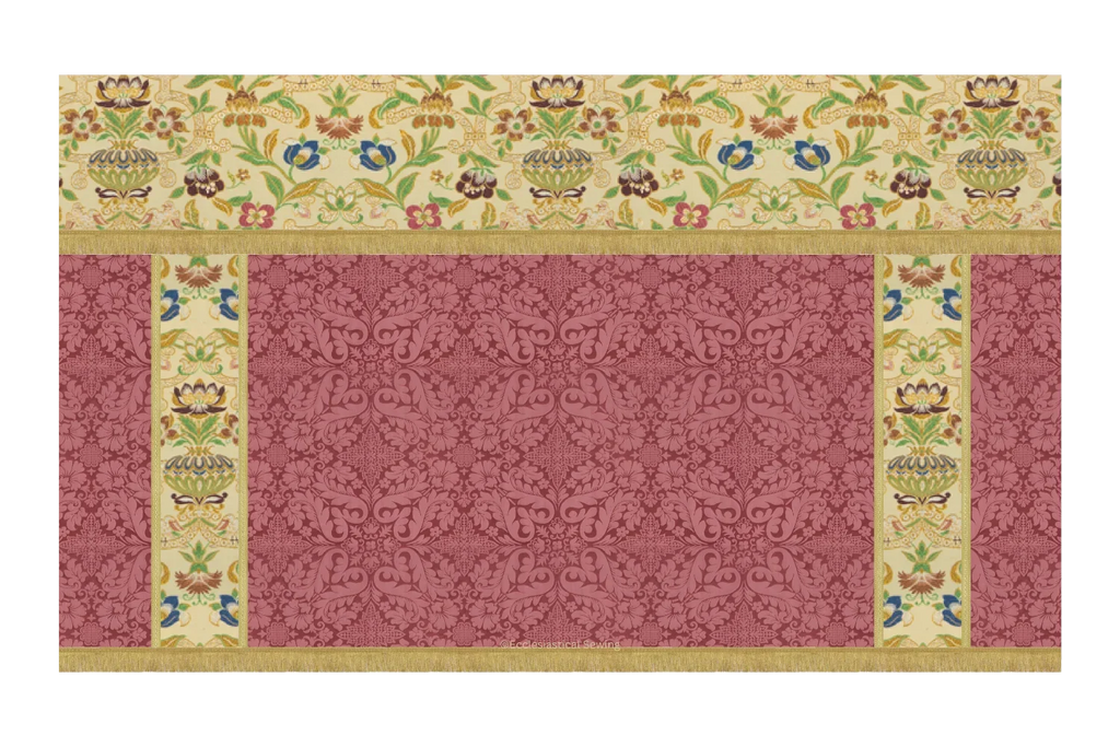 Rose Altar Frontal and Vestments Set in Florence Brocade ...