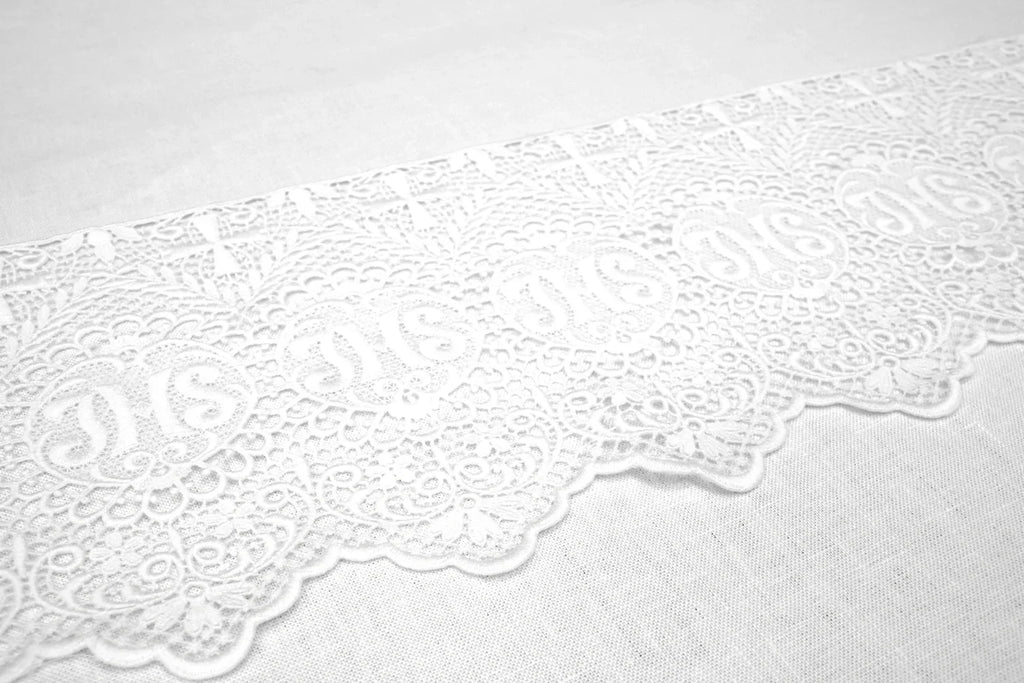 IHS and Grapes 8 1/2 inch Lace | Altar Cloth and Christening Gown Lace ...