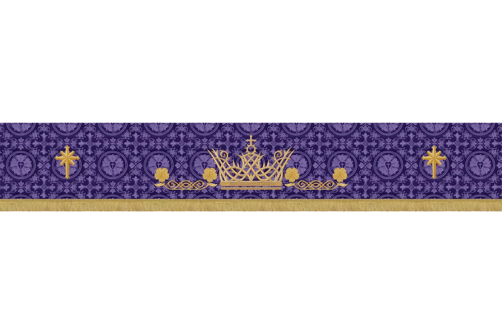 Advent Lattice Crown Border Star Superfrontal | Violet Altar Hanging ...