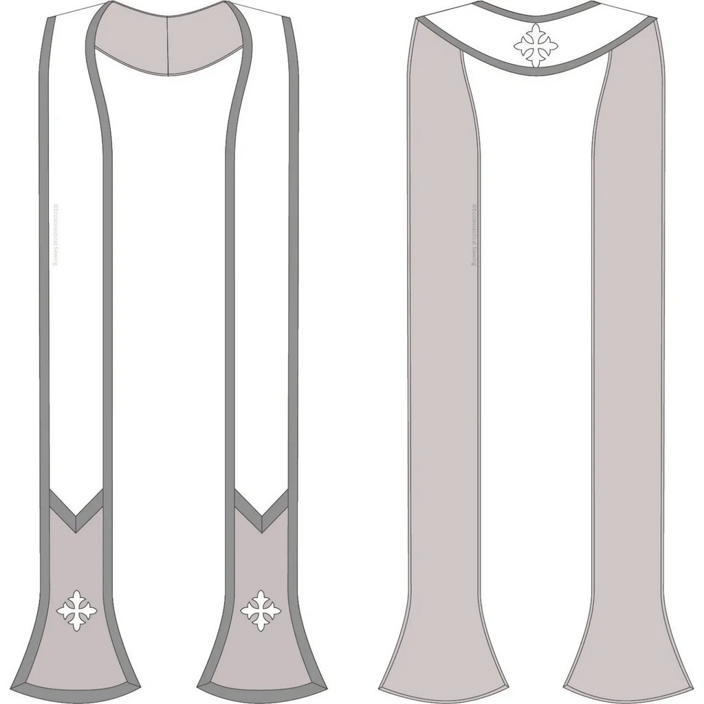 Latin Mass V-Orphrey Stole Maniple | Clergy Sewing Pattern Style 1020 ...