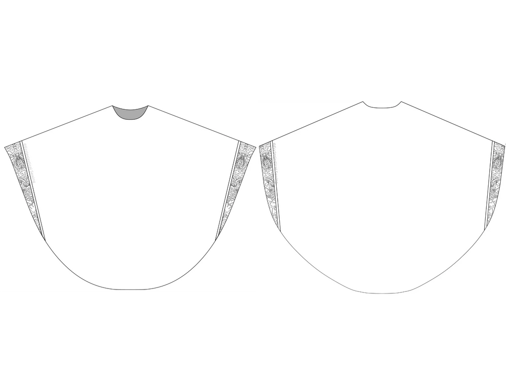 Gothic Chasuble Sleeve Bands Sewing Pattern Style 3031 | Chasuble Patt ...