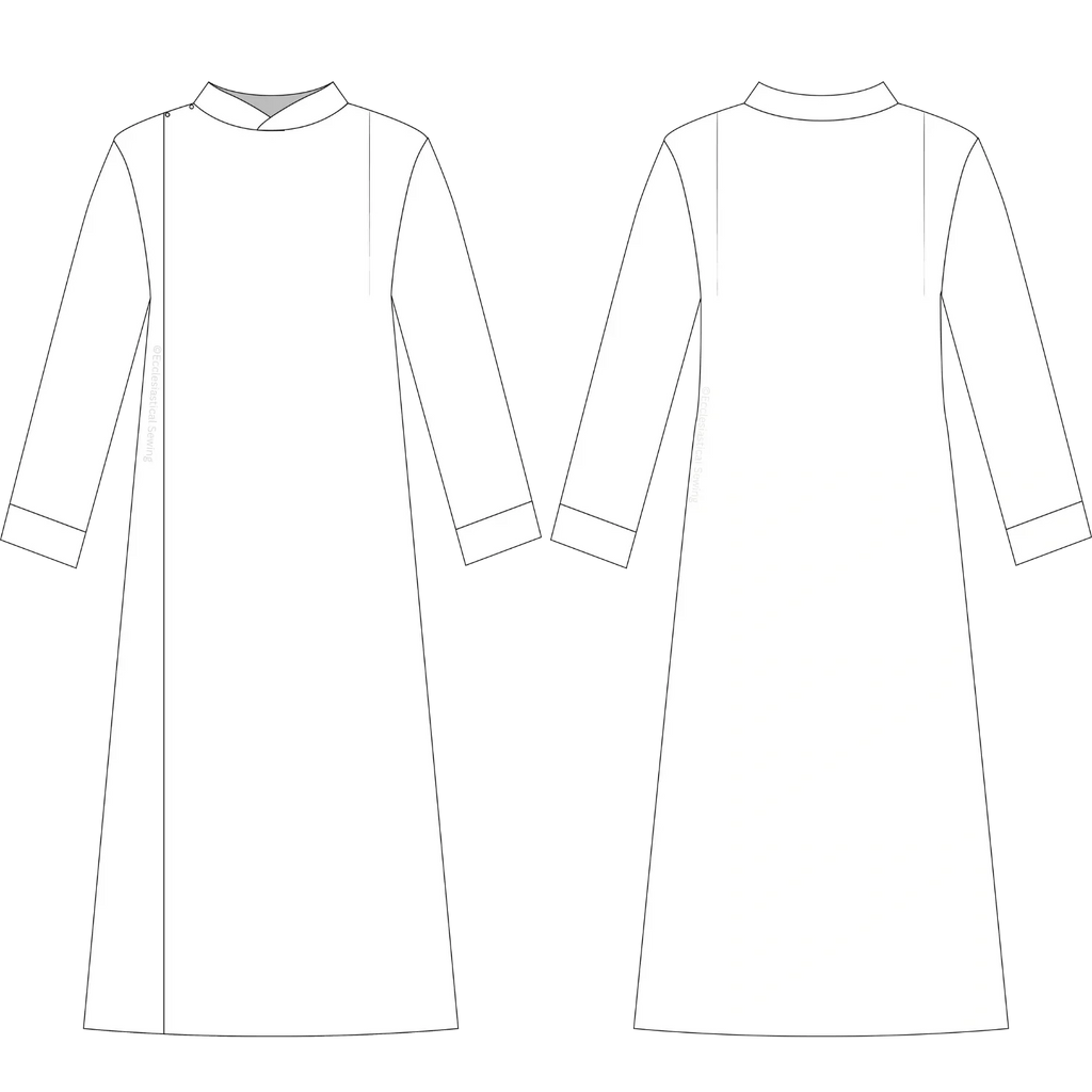 Double Breasted Alb Sewing Pattern | Alb Sewing Pattern ...