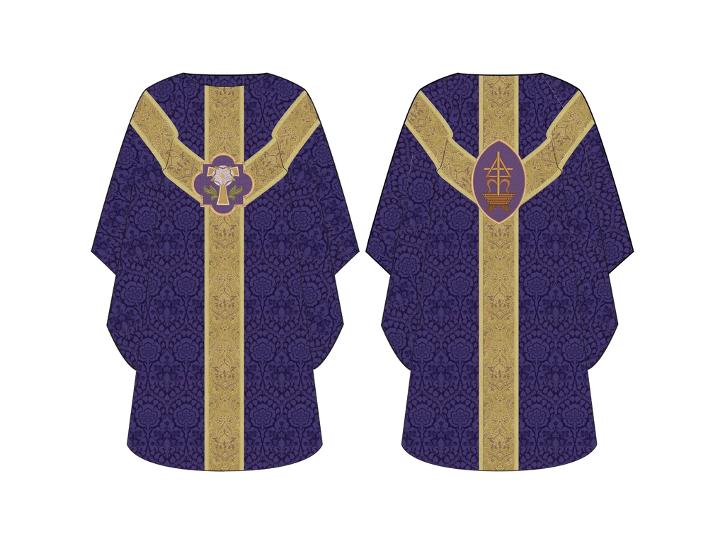 Tau Rose O Virgo Chasuble City of David | Chasubles for Advent ...