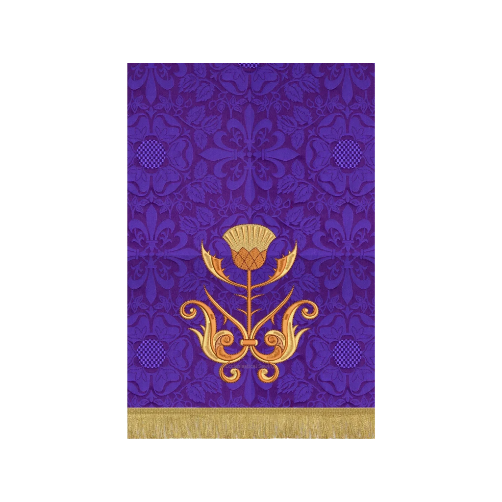 Violet Lent Pulpit Fall Thistle and Thorn Design | Lent Altar Hangings ...