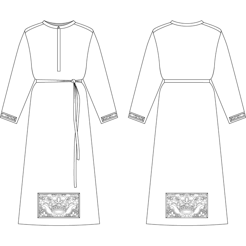 Traditional Linen Alb without Gathers | Church Vestment Sewing Pattern ...