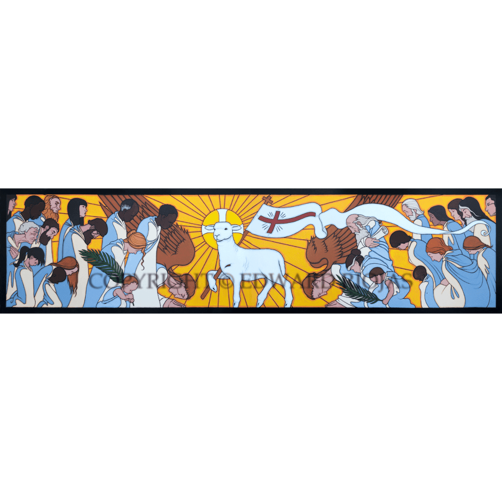 Adoration of the Lamb Christian Art Print | Edward Riojas Artist ...