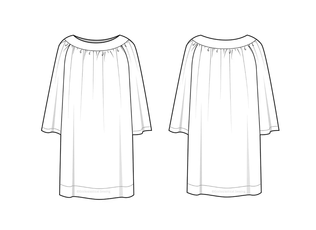 Cathedral Round Yoke Choir Cotta | Church Vestment Sewing Pattern ...
