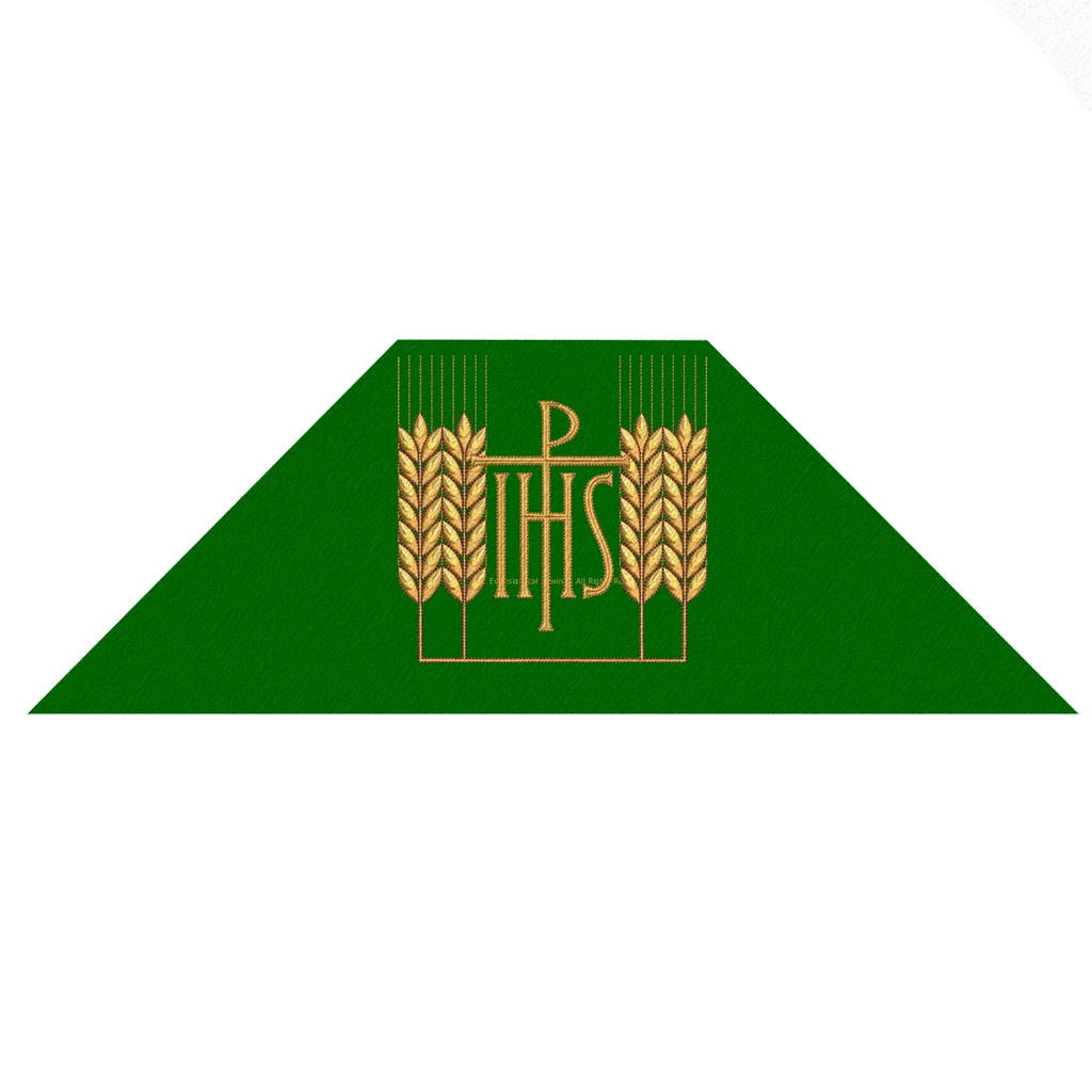 Chi Rho IHS Wheat Embroidery Chalice Veil or Burse | Trinity Green Bur ...