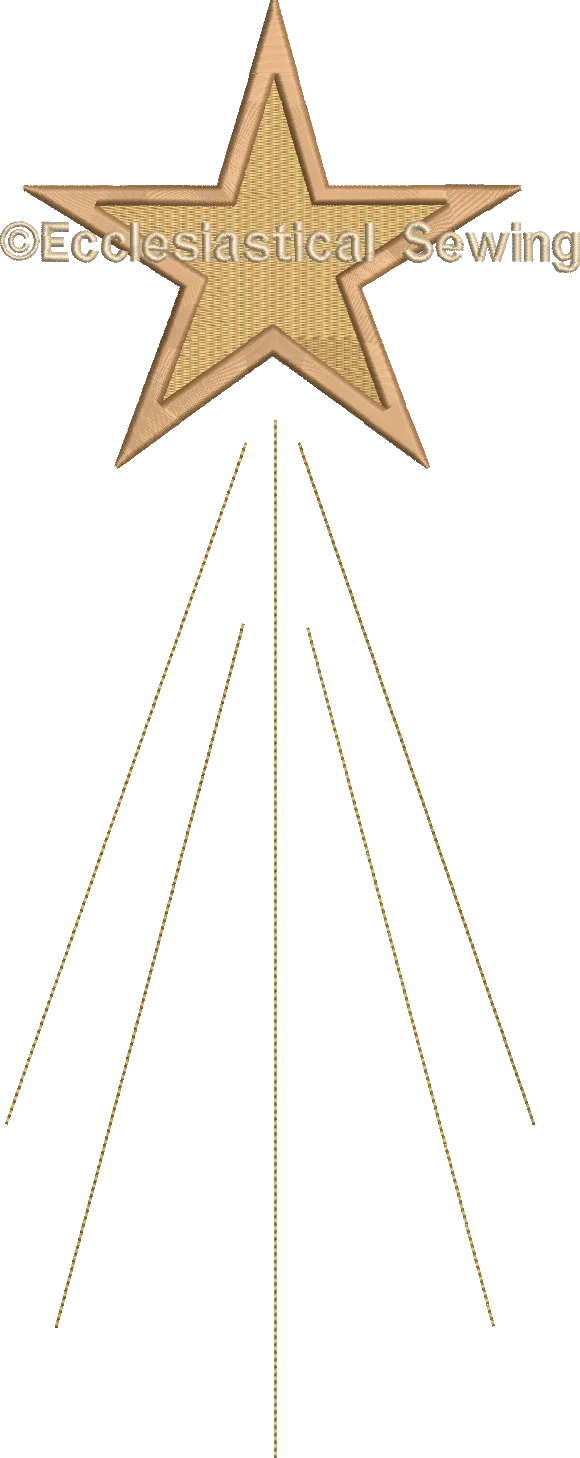 Christmas Star Machine Embroidery Design for Pastor Priest Vestments ...