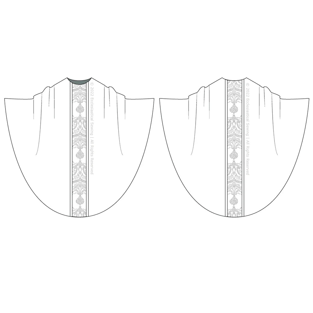 Column Orphrey Monastic Chasuble Sewing Pattern | Style 3006 ...