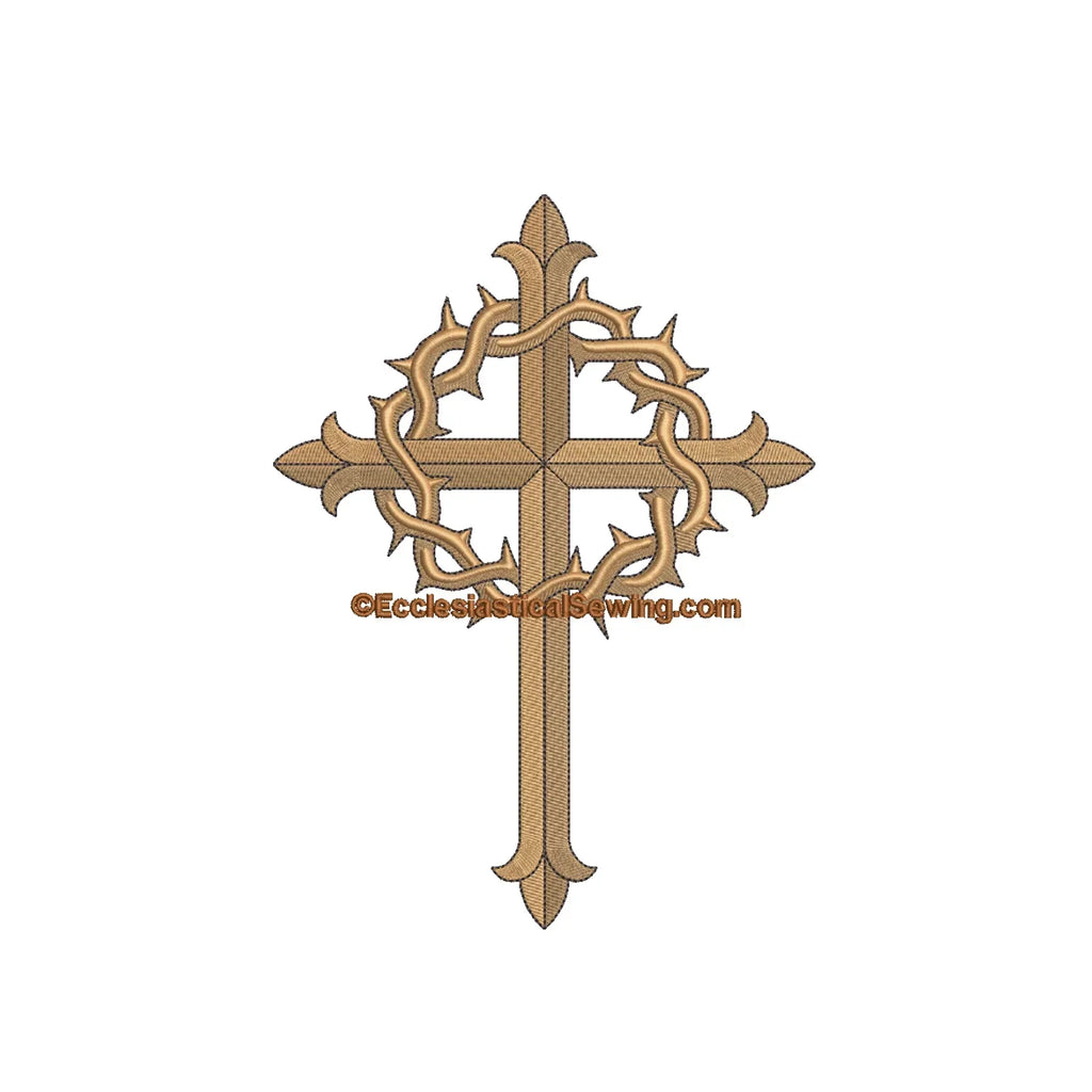 Cross Thorn Digital Embroidery Design | Lent Design – Ecclesiastical Sewing