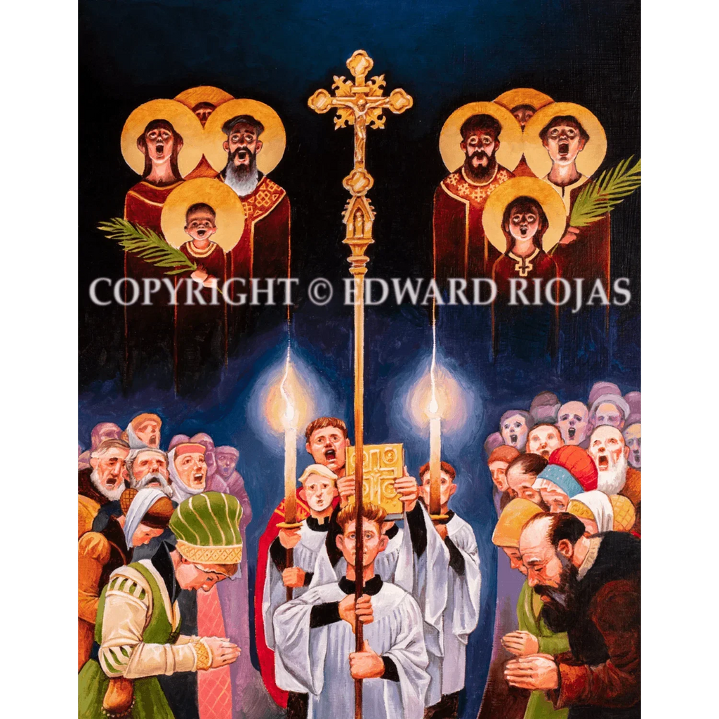 DEAR CHRISTIANS PROCESSION VERTICAL| Edward Riojas Christian Art ...