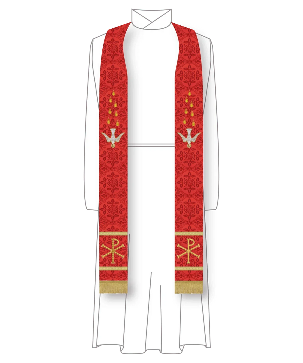 Dove Pentecost Red Stole | Red Pentecost Pastor and Priest Stoles ...