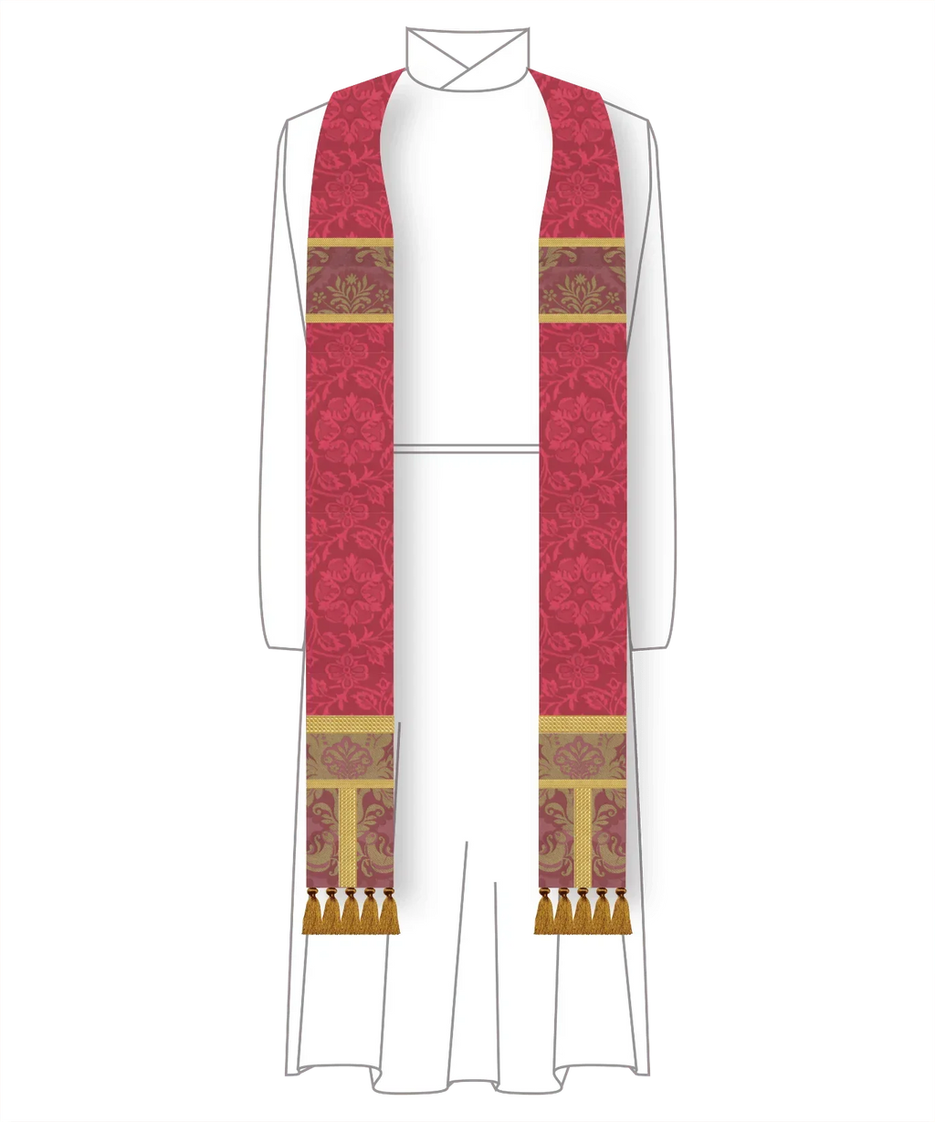 English Rose Gaudete Laetare Pastor Priest Stole | Rose Clergy Stole ...