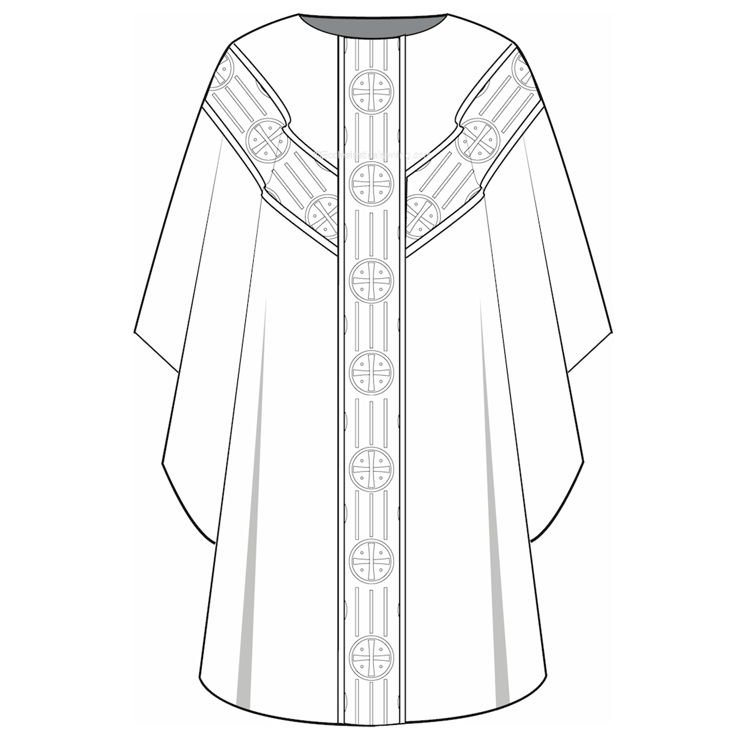 Gothic Chasuble Pattern with Y Orphrey | Ecclesiastical Sewing