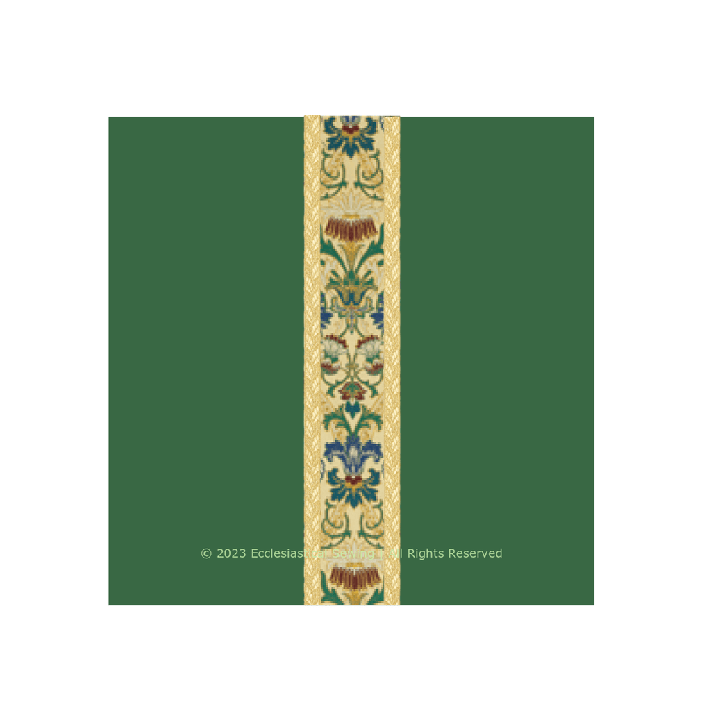 Green Silk Damask Chalice Veil | Green Tapestry Accent Chalice Veil ...