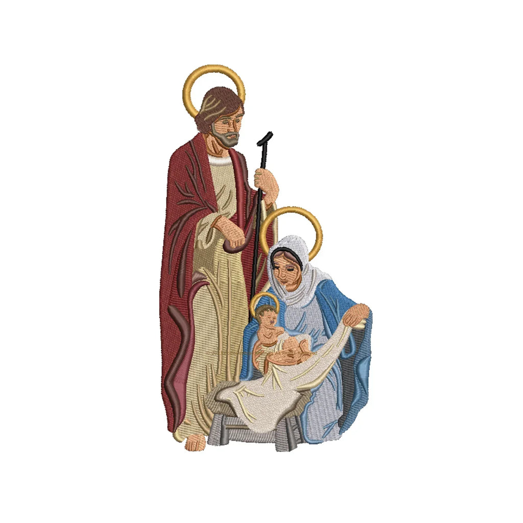 Holy Family Digital Machine Embroidery Design | Christmas Embroidery D ...