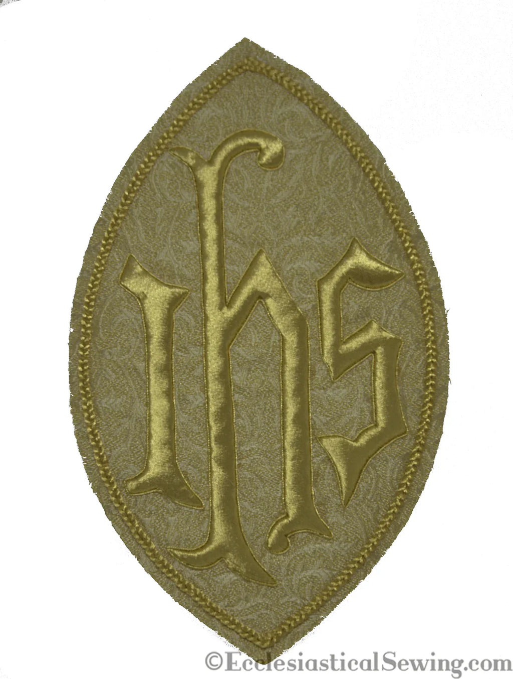 IHS Monogram with Oval Goldwork Applique – Ecclesiastical Sewing