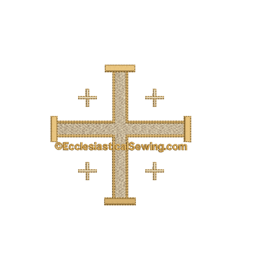 Jerusalem Cross #2 Church Vestment Embroidery Design | Digital Design ...