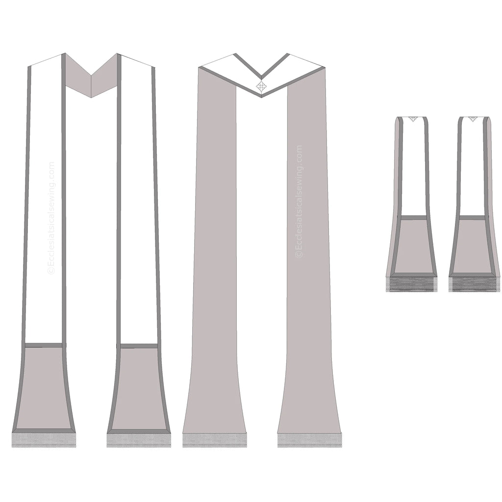 Latin Mass Tapered Stole Maniple Pattern |Sewing Pattern Style 1040 ...