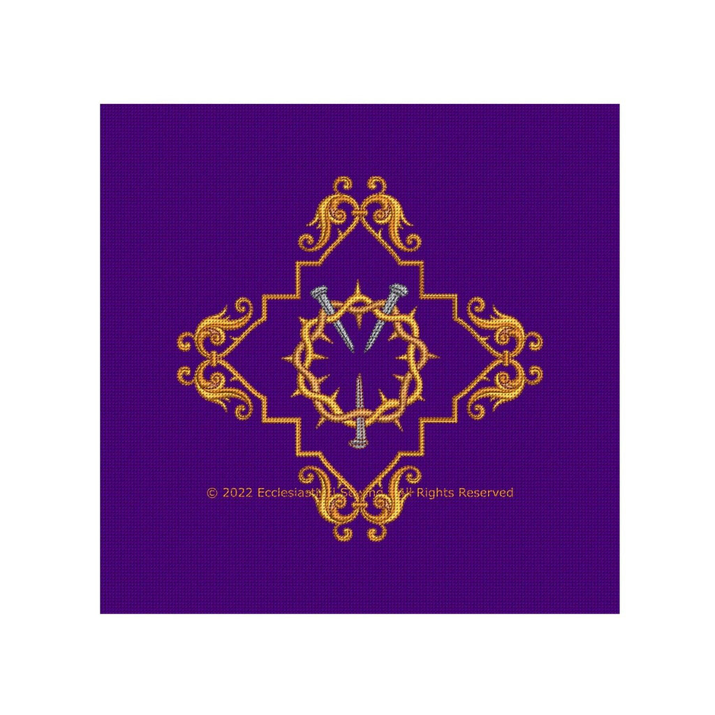 Lent Chalice Veil or Burse Crown of Thorn and Swirl | Lent Vestments ...