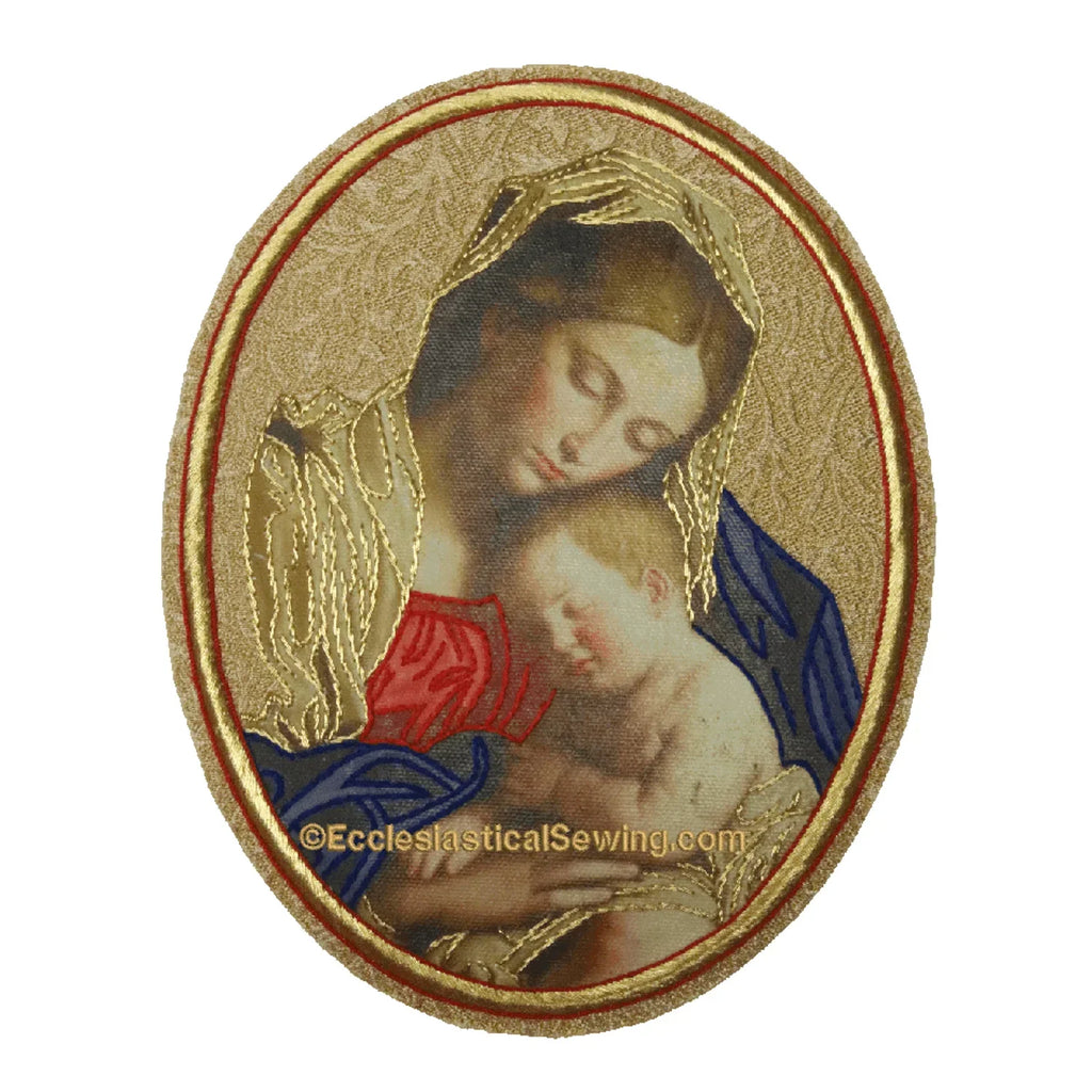 Madonna and Child Embroidered Applique | Religious Applique ...