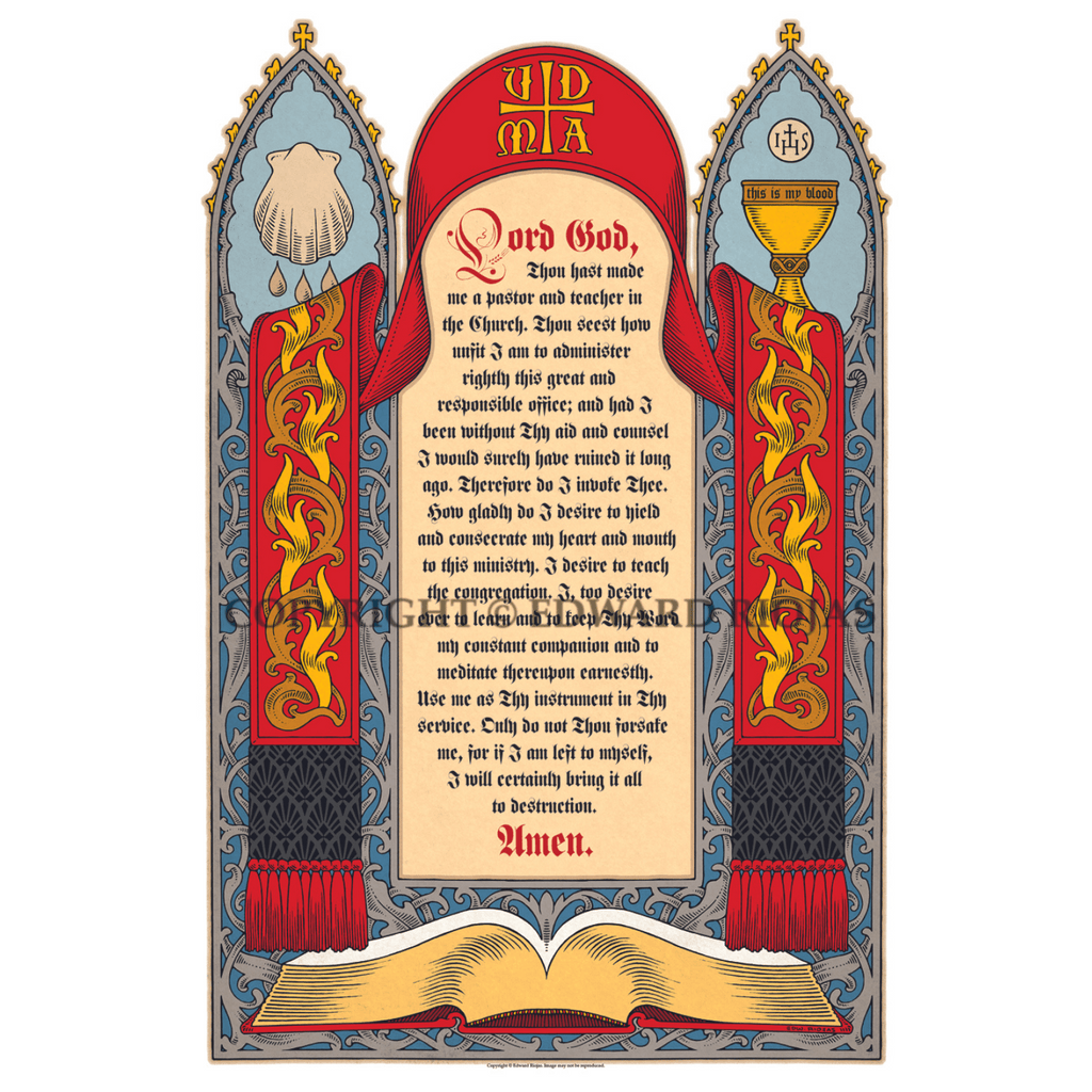 Martin Luther's Sacristy Prayer | Liturgical Artwork Print ...