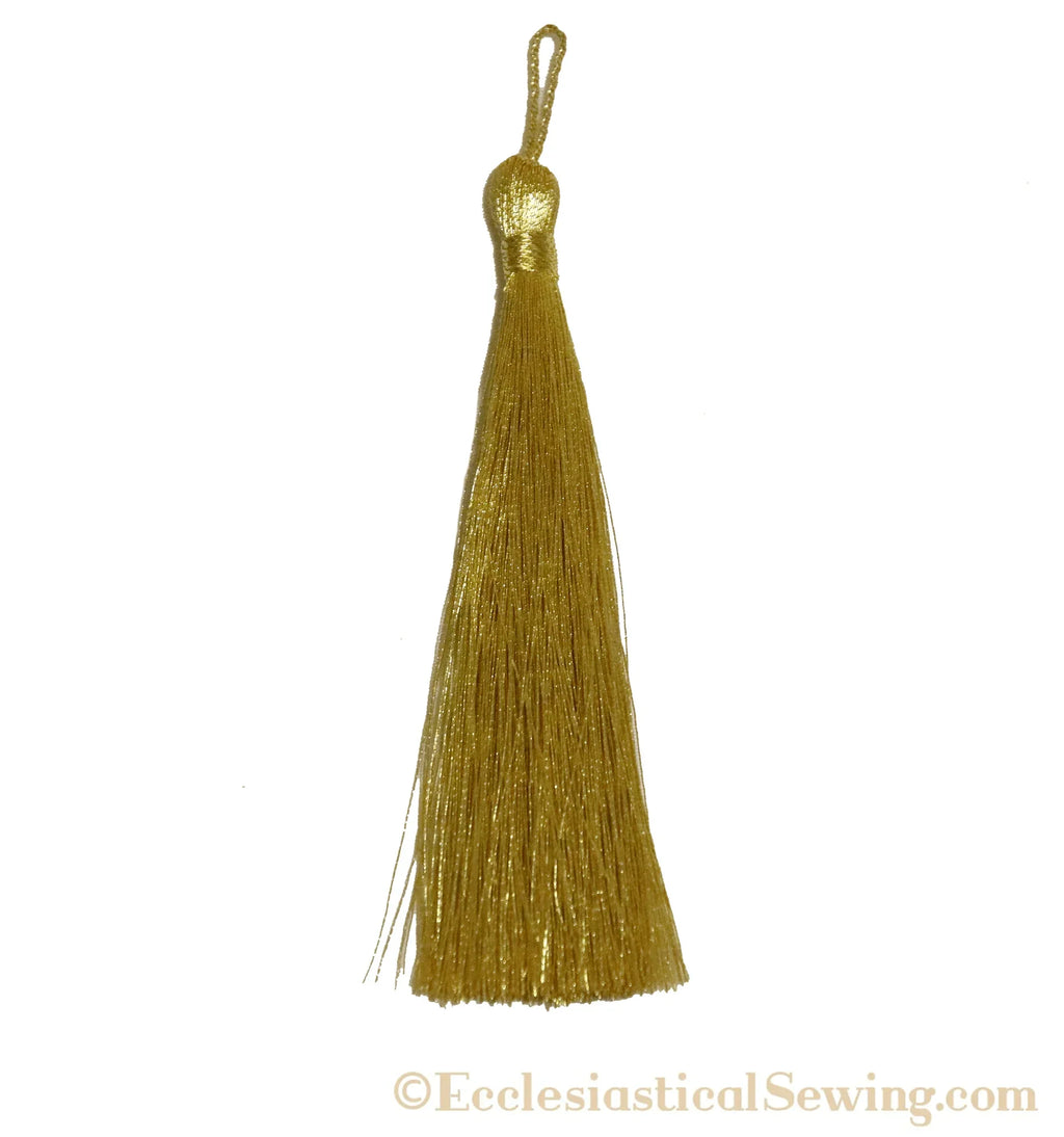 Mini Gold Metallic Thread 3" Long Tassel For Church Vestments ...