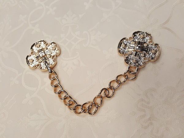 Morse Clasp Cross Scallop Style ES2 | Priest Copes Clasp Church Vestme