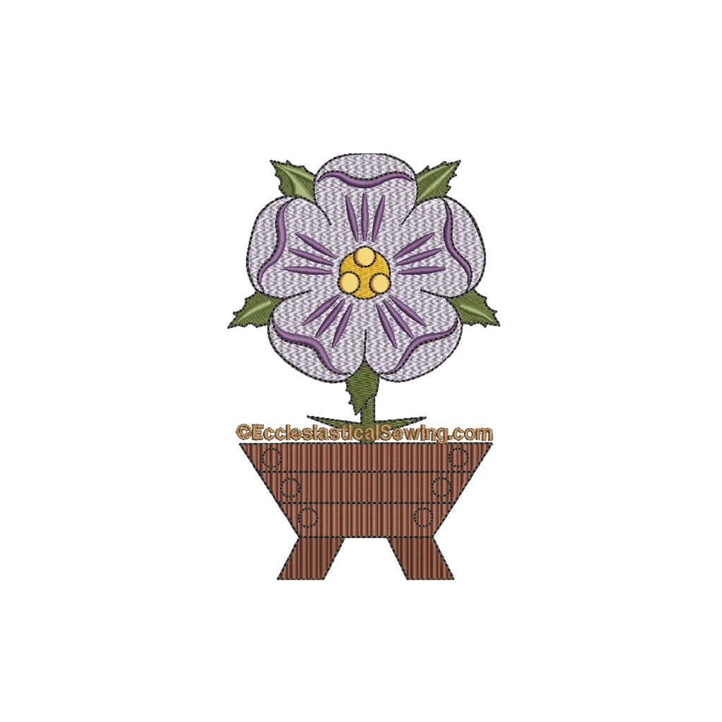 O' Emmanuel Flower Advent Embroidery Design | O'Antiphon Design ...