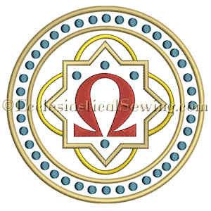 Omega Dot Circle Digital Machine Embroidery File For Church Vestments