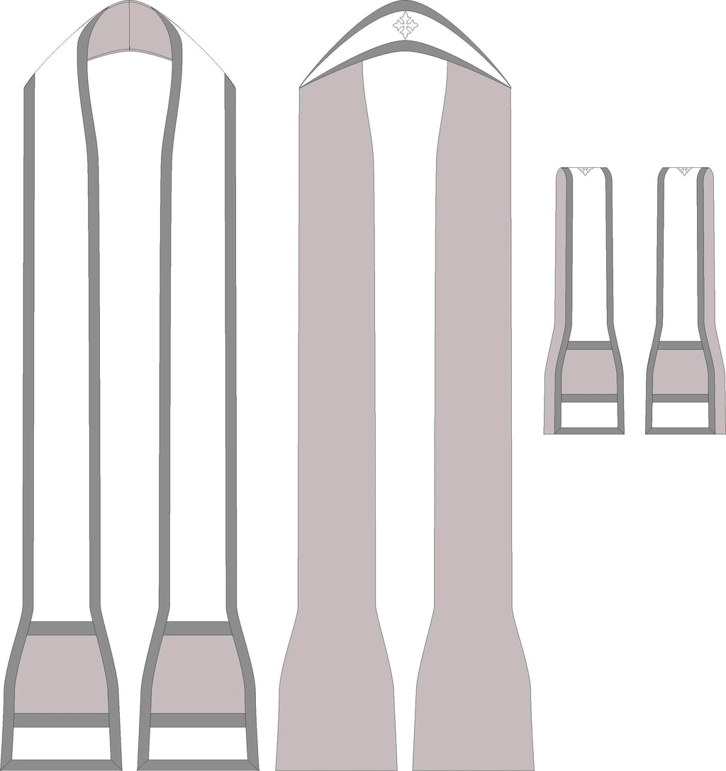 Priest Long Spade End Stole Maniple | Stole Sewing Pattern Style 1023 ...