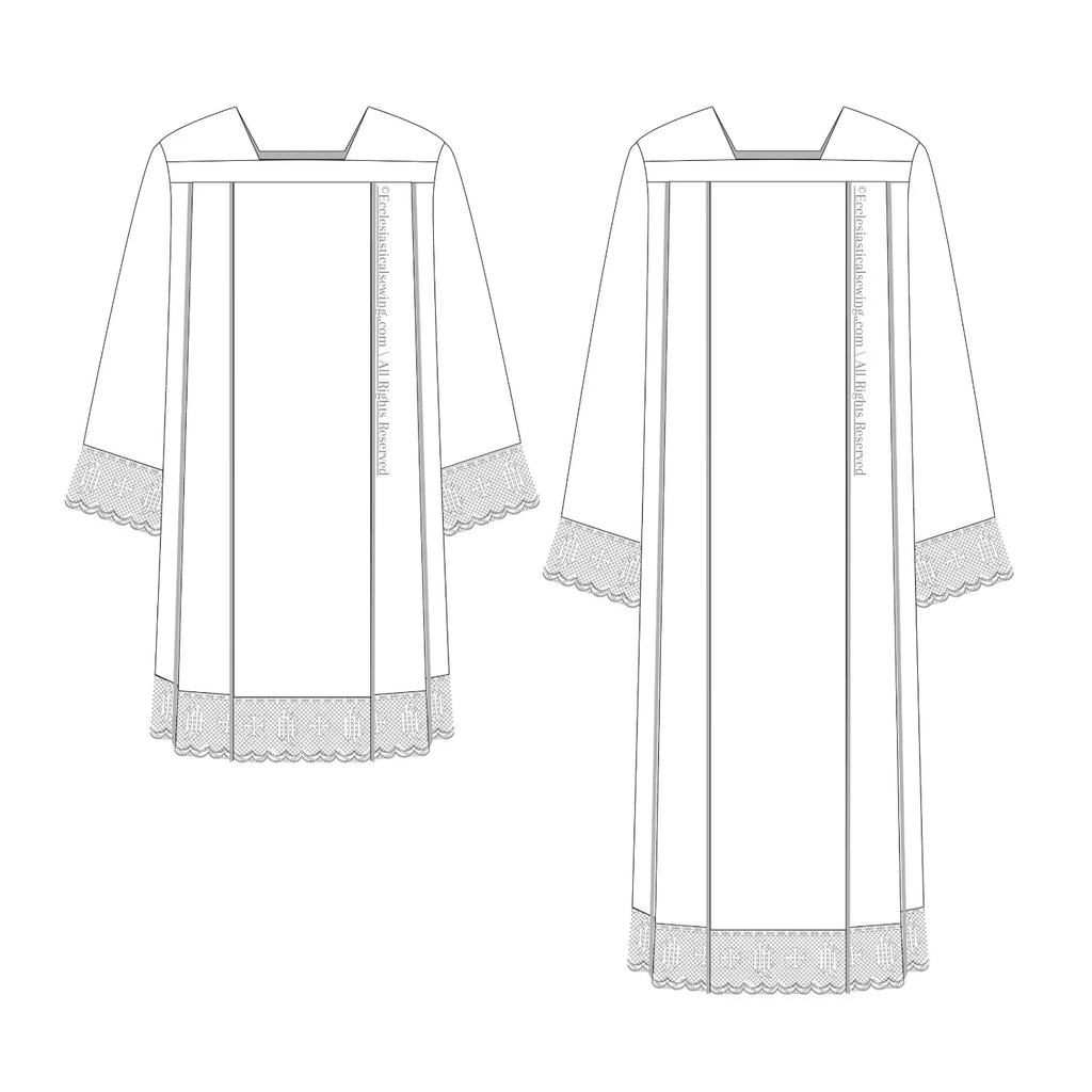 Clergy Surplice Pattern (Roman or Square Yoke) | Vestment Patterns ...