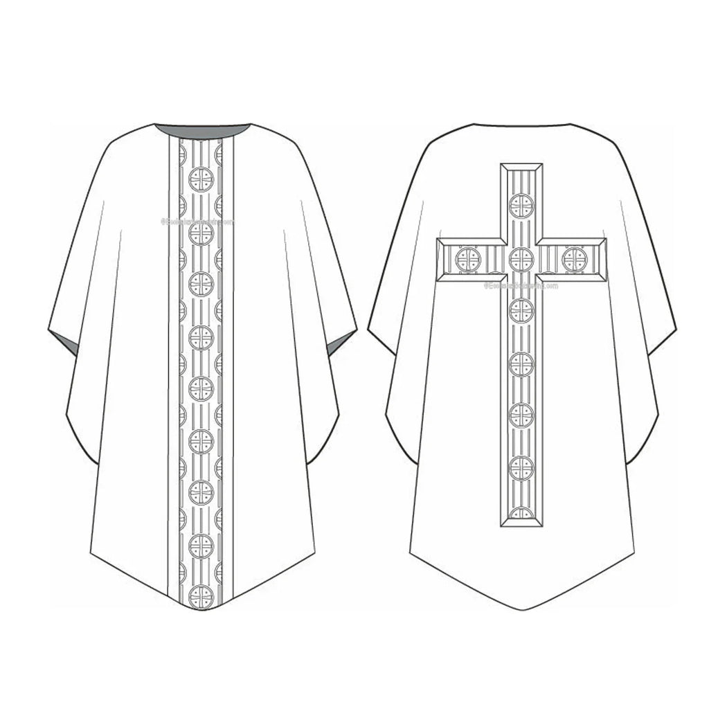 Semi-Gothic Cross Back Chasuble Pattern | Chasuble Pattern Style 3008 ...