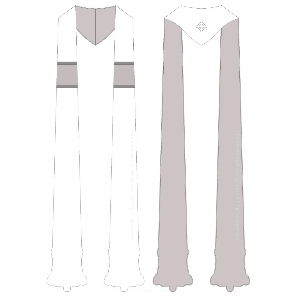 Shaped Stole Sewing Pattern Style 1013 | Clergy Stole Traditional Lati ...