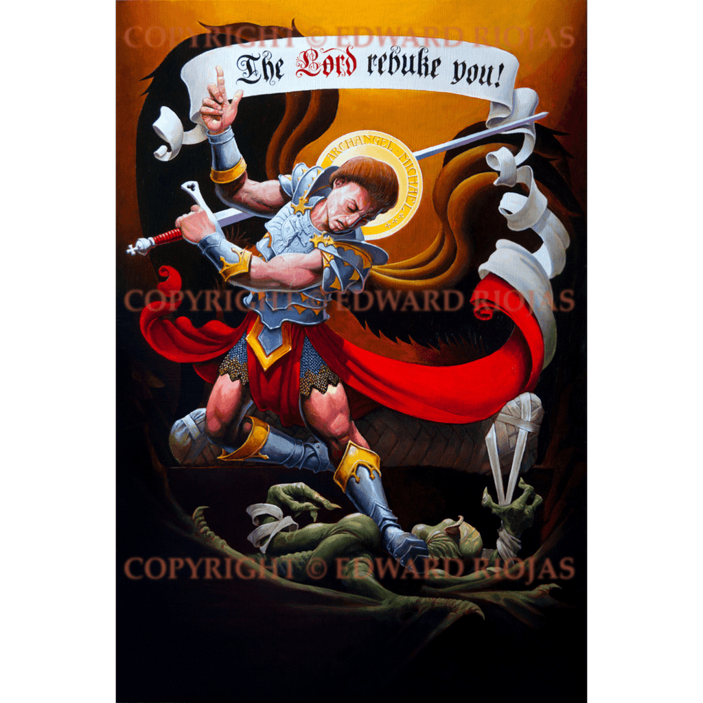 St. Michael Contending by Edward Riojas | Liturgical Art Print ...