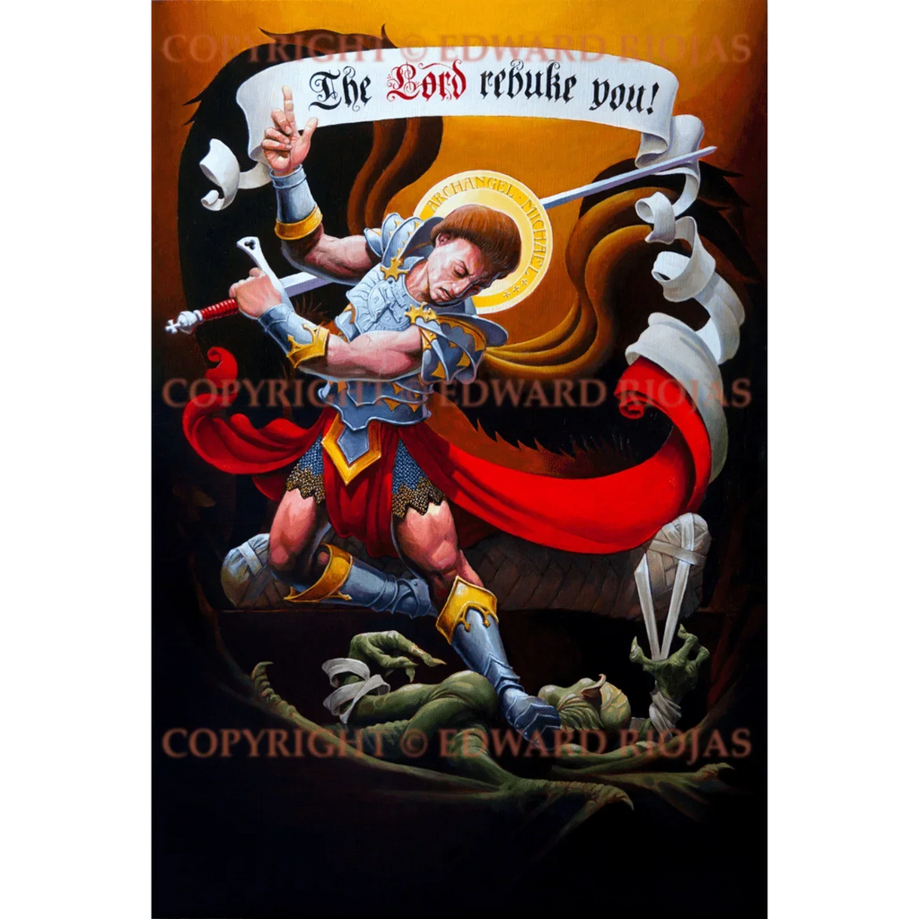 St. Michael Contending by Edward Riojas | Liturgical Art Print ...
