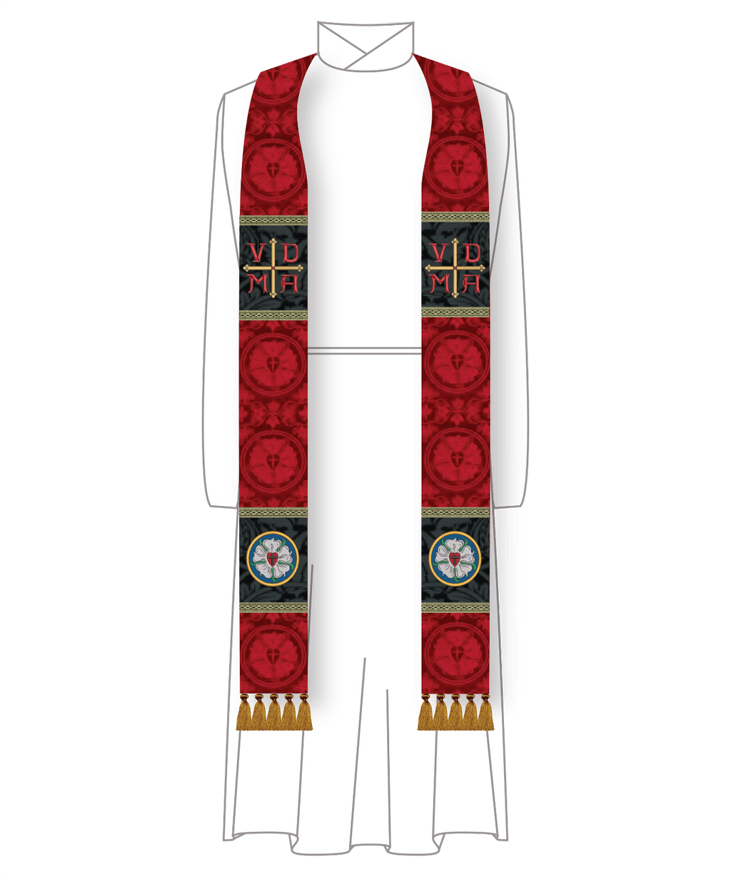Lutheran Stole Style #1 | Luther Rose Brocade Liturgical Vestment ...