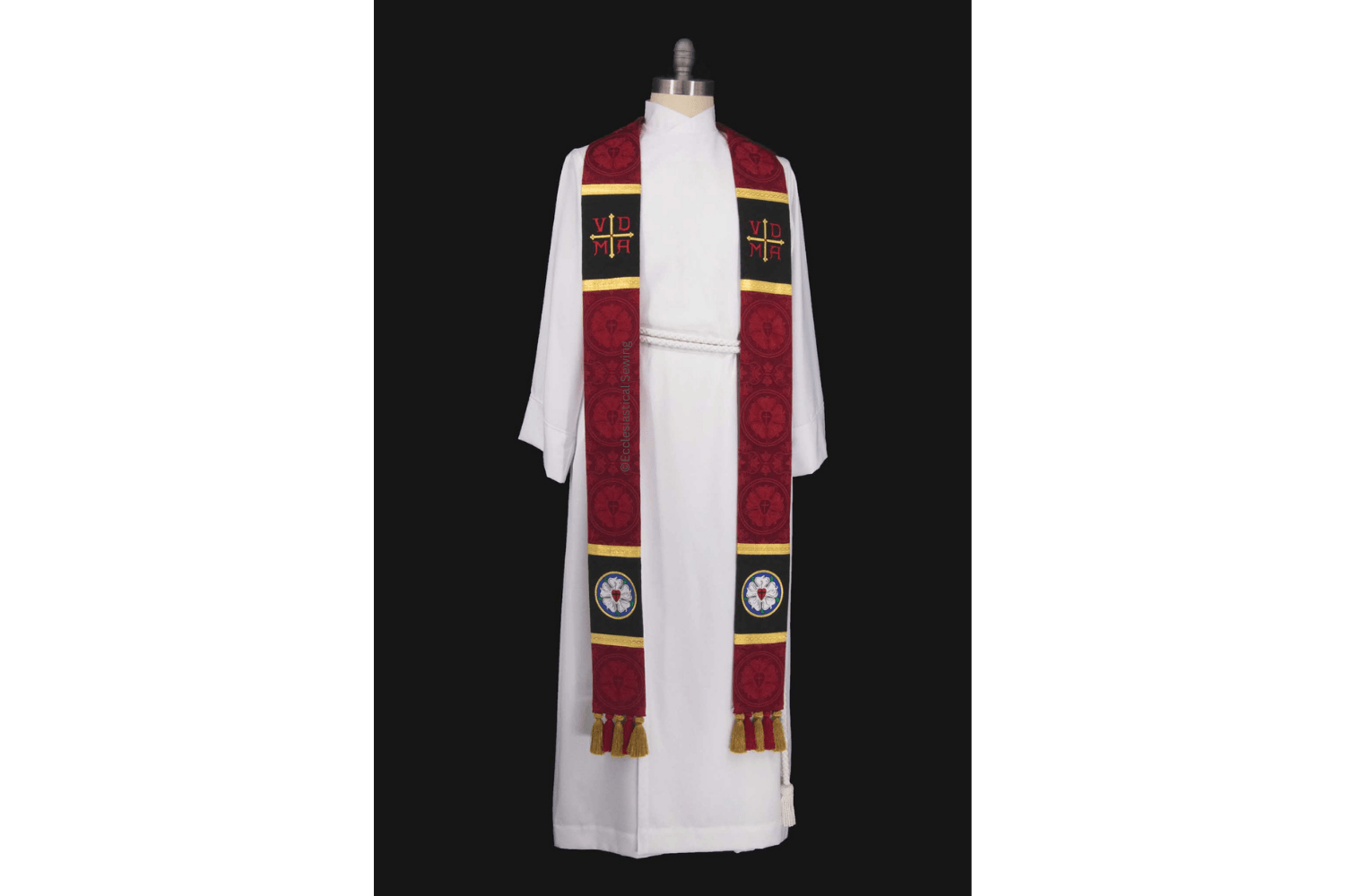 Lutheran Stole Style #1 | Luther Rose Brocade Liturgical Vestment ...
