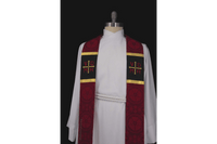 Lutheran Stole Style #1 | Luther Rose Brocade | Ecclesiastical Collection