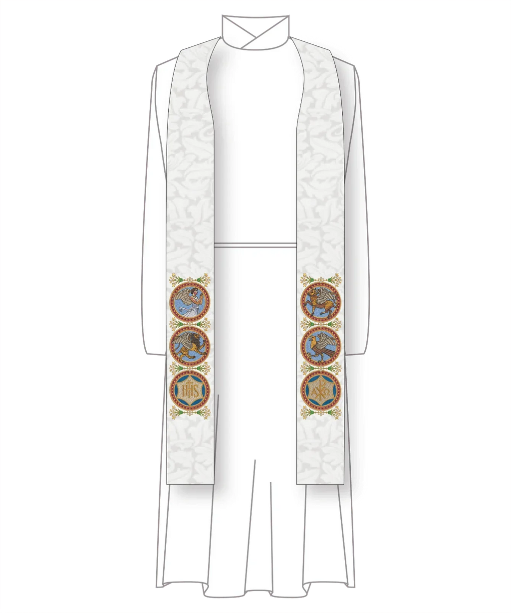 Evangelist Collection Clergy Stole Style #1 | Ecclesiastical Sewing