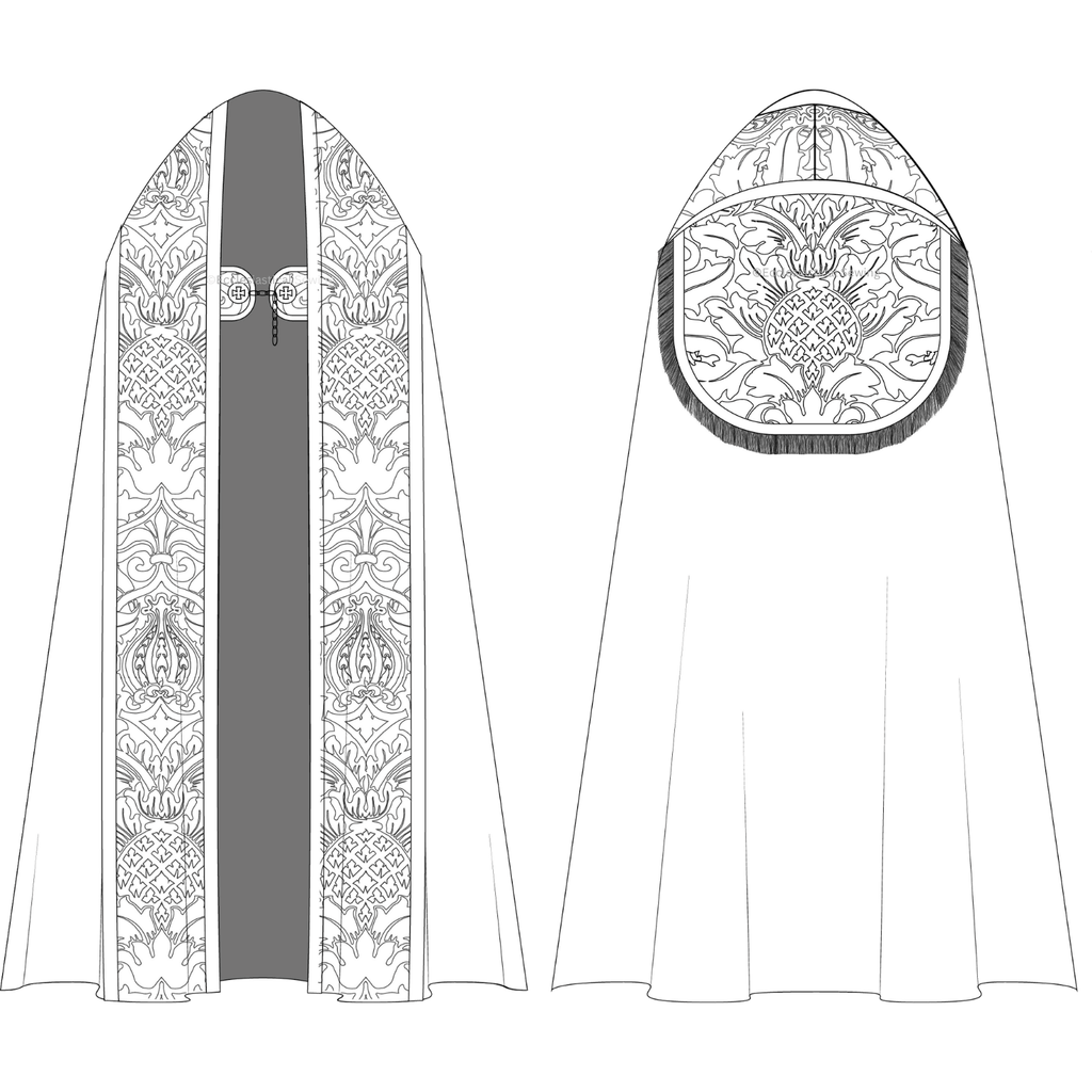 Wide Orphrey Cope with Hood | Chasuble & Vestment Sewing Patterns ...