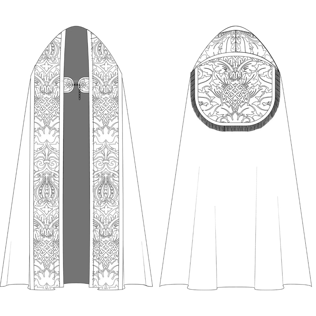Wide Orphrey Cope with Hood | Chasuble & Vestment Sewing Patterns ...