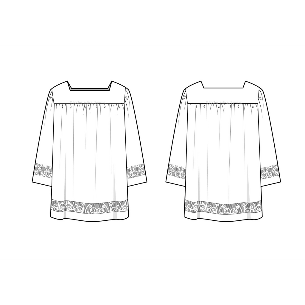 Altar Server Cotta Pattern with Lace | Church Vestment Sewing Pattern ...